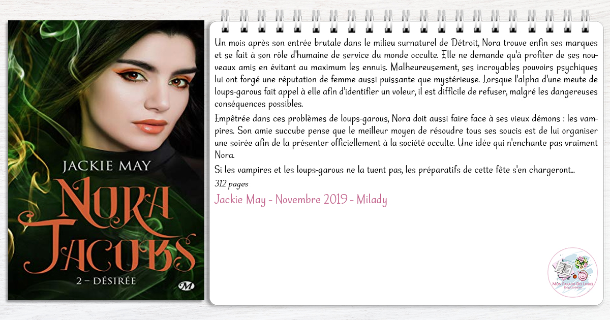 Nora Jacobs #2 – Désirée – Jackie May | Mon Paradis des Livres