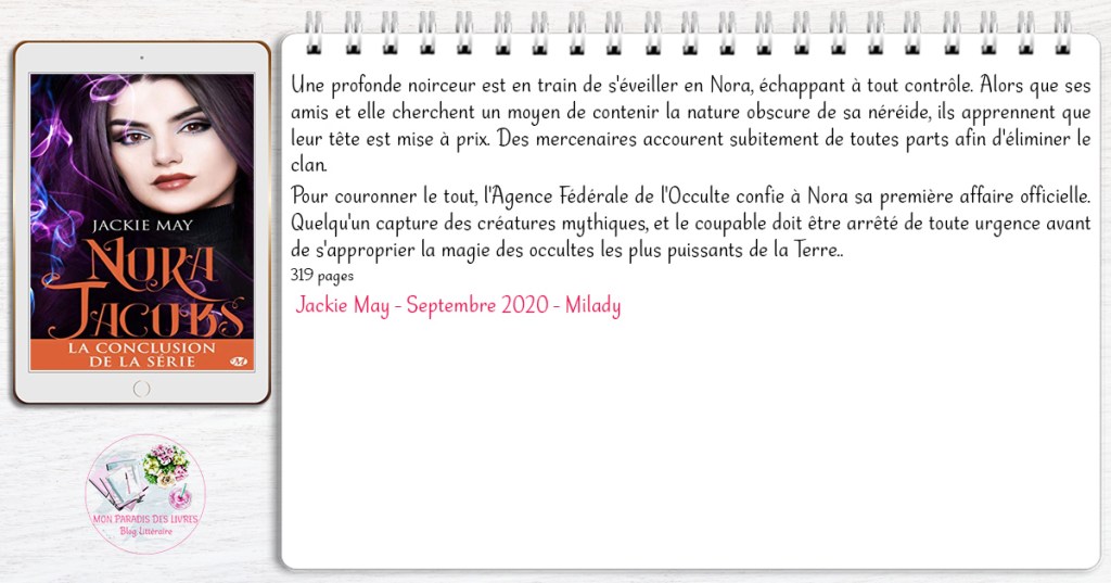 Nora Jacobs #4 – Déchaînée – Jackie May | Mon Paradis des Livres
