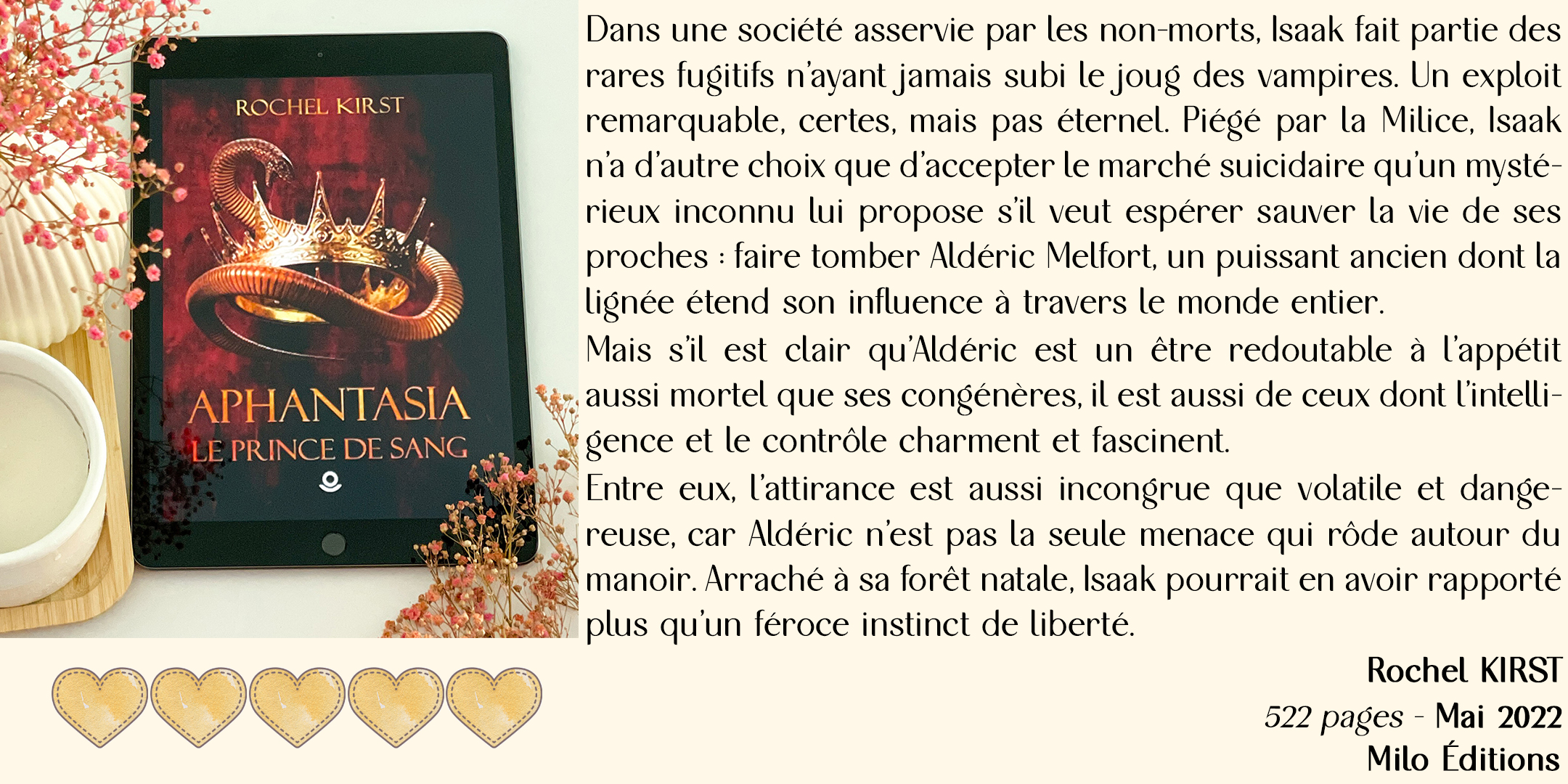 Le Prince de sang (Aphantasia #1) de Rochel Kirst | Mon Paradis des Livres