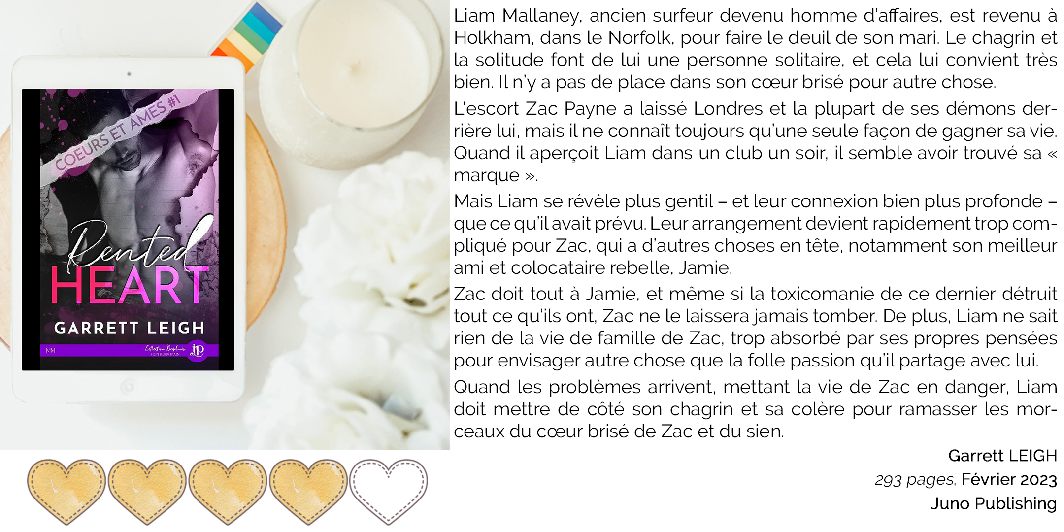 Rented Heart (Cœurs et âmes #1) de Garrett Leigh | Mon Paradis des Livres